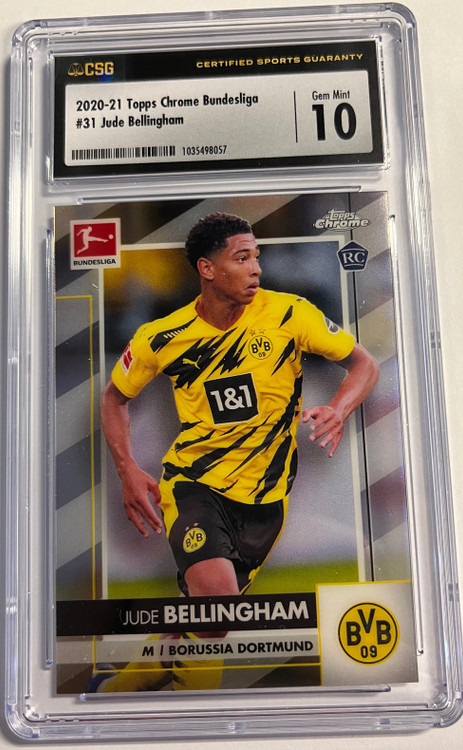 Soccer 2020 Topps Chrome Bundesliga Jude Bellingham Rookie Graded Card ...