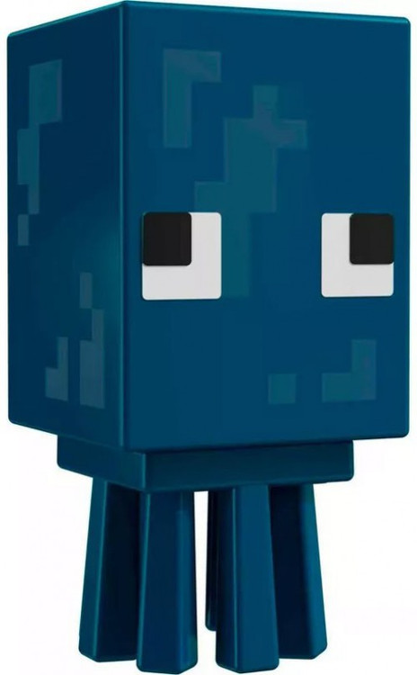 Minecraft Mob Head Minis Squid 3.25 Mini Figure Mattel Toys - ToyWiz
