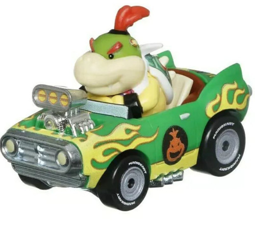 Hot Wheels Mario Kart Baby Bowser Jr. 164 Diecast Car Flame Flyer Kart ...