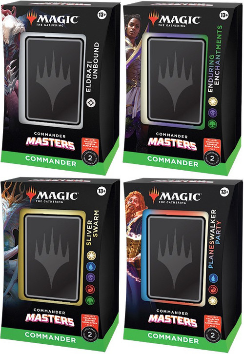 Magic The Gathering Commander Masters Set of 4 Commander Decks Wizards ...