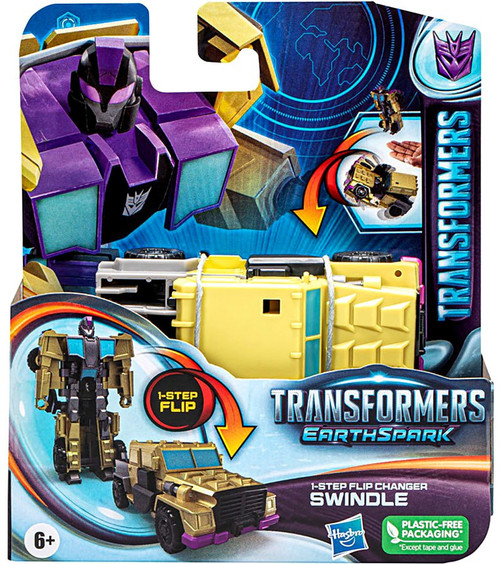 Transformers Earthspark 1 Step Flip Changer Swindle Action Figure ...