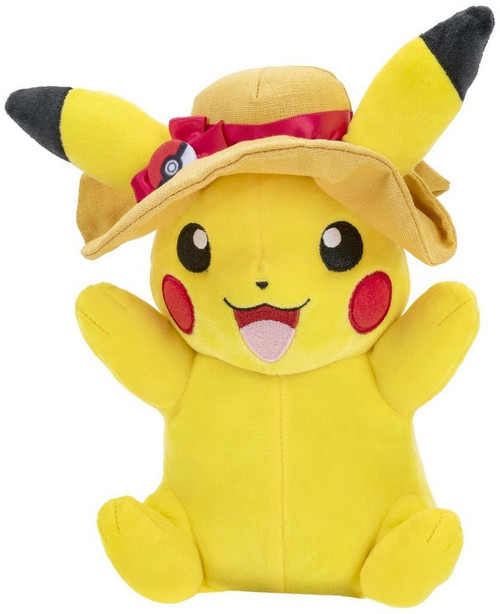 Pokemon Pikachu 8 Plush with Sun Hat Jazwares - ToyWiz