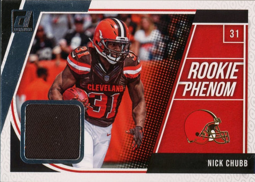 NFL 2018 Panini Donruss Single Card Nick Chubb 8 Rookie Phenom Patch ...