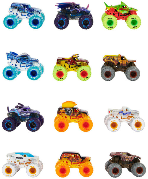 Monster Jam Gears Galaxies, Zombie vs Hunter Fire Ice Exclusive 164 ...