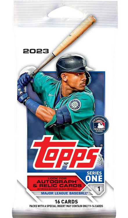 MLB Topps 2023 Series 1 Baseball Trading Card RETAIL Pack 16 Cards - ToyWiz