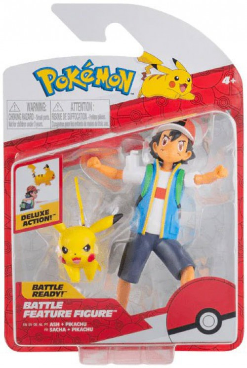 Pokemon Battle Figure Ash Pikachu 3 Mini Figure 2-Pack Jazwares - ToyWiz