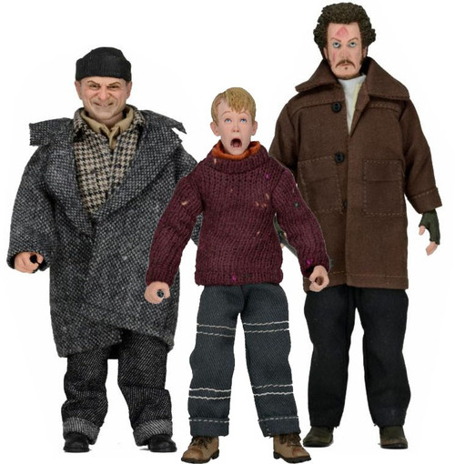 NECA Home Alone Kevin, Harry Marv Set of 3 Retro Action Figures - ToyWiz