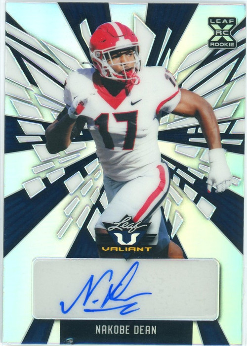NFL Leaf 2022 Leaf Valiant Single Card 1920 Nakobe Dean BA-ND1 Rookie ...