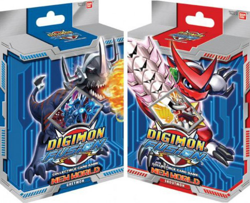 Digimon Fusion Digimon Fusion Set of 2 Starter Decks Greymon Shoutmon ...