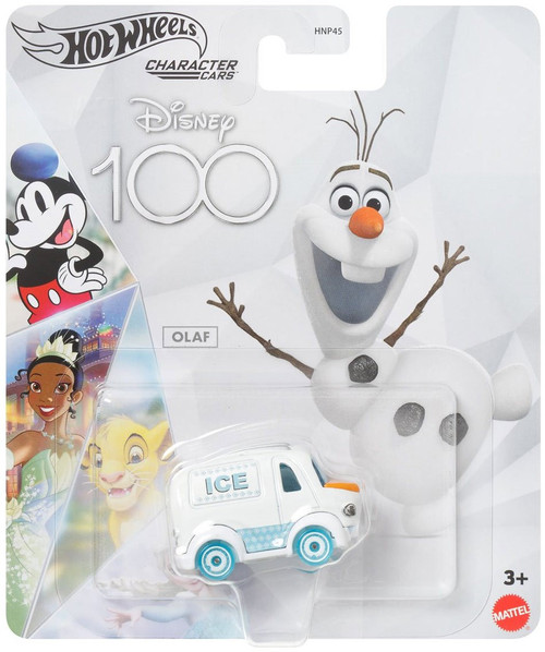 Hot Wheels Disney 100 Character Cars Olaf Die Cast Car Mattel - ToyWiz