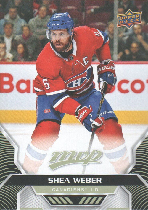 NHL Montreal Canadiens 2020-21 MVP Hockey Single Card Base Shea Weber ...