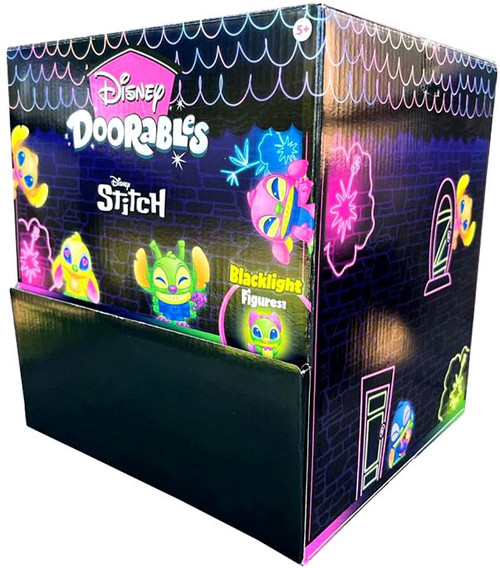 Disney Doorables Blacklight Series Stitch Mystery Box 24 Packs Moose ...