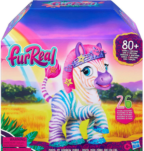 FurReal Zenya, My Rainbow Zebra Exclusive Interactive Pet Hasbro Toys ...
