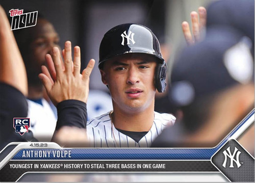 MLB New York Yankees 2023 NOW Baseball Single Card Anthony Volpe Exclusive 126 Rookie, Youngest ...