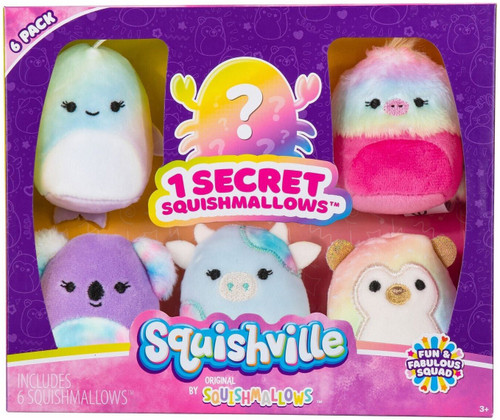 Squishmallows Squishville Fun Fabulous Squad 2 Mini Plush 6-Pack Set ...