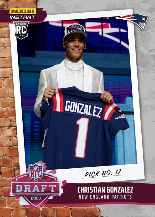NFL New England Patriots 2023 Instant Draft Night Football Single Card ...