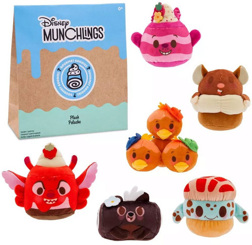 Disney Munchlings Micro Plush Gourmet Goodies Exclusive 4 Mystery Pack ...