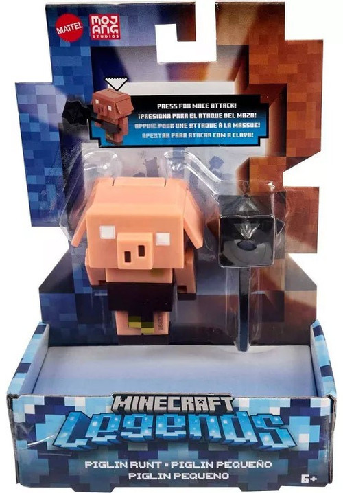 Minecraft Legends Piglin Runt 3.25 Action Figure Mattel Toys - ToyWiz