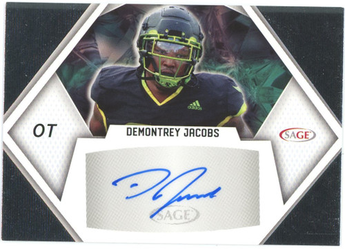 NFL Sage Collectibles 2023 Single Card Silver Demontrey Jacobs A-DJ ...