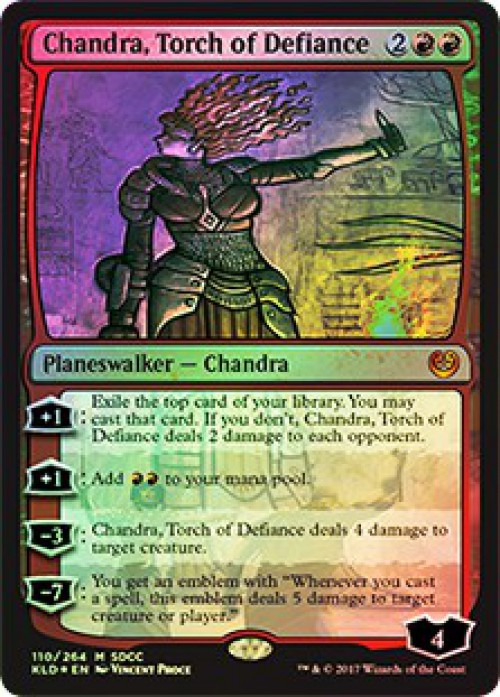 Magic The Gathering Promo Cards Single Card Promo Chandra, Torch of Defiance SDCC 2017 PSA 8 ...