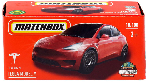 Matchbox Drive Your Adventure Tesla Model Y Diecast Car Red Mattel - ToyWiz