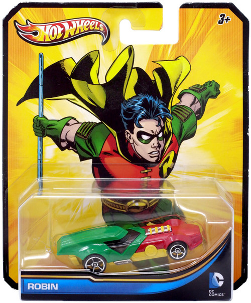 Hot Wheels DC Character Cars Robin 164 Diecast Car Mattel Toys - ToyWiz