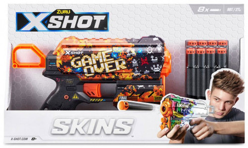 X-Shot Skins Flux Game Over Blaster 8 Darts Zuru Toys - ToyWiz