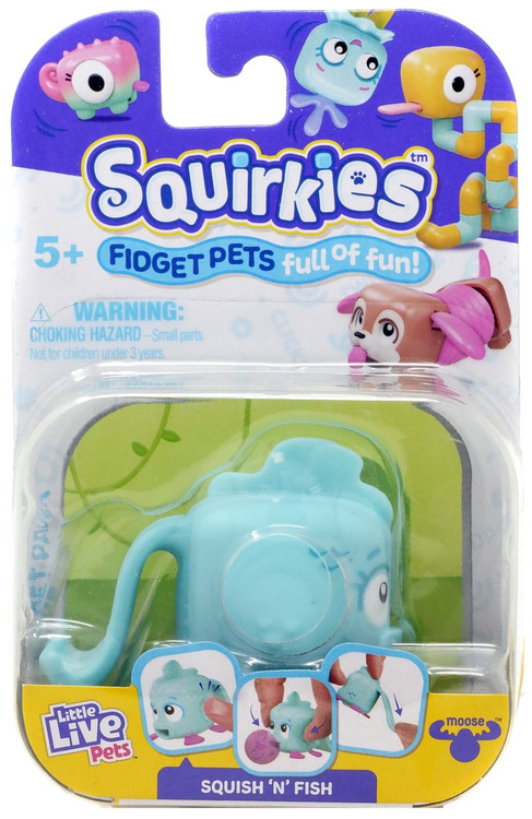 Little Live Pets Squirkies Squish N Fish Figure Blue Moose Toys - ToyWiz