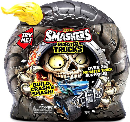 Smashers Monster Wheels Yellow Flame Mystery Pack Over 25 Monster ...