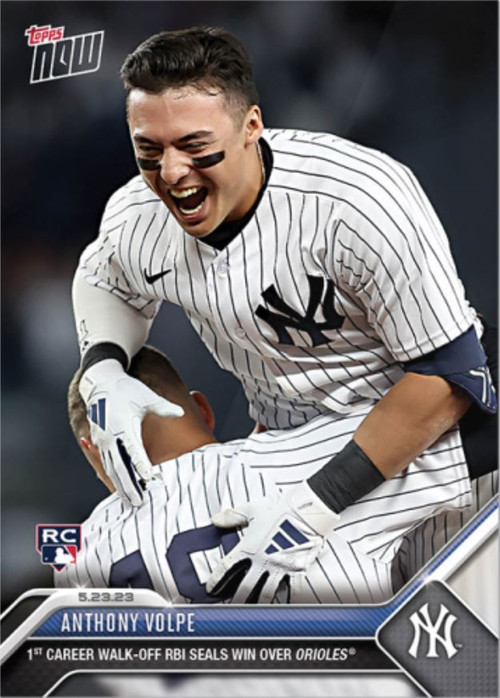 MLB New York Yankees 2023 NOW Baseball Single Card Anthony Volpe Exclusive 337 Rookie, 1st ...