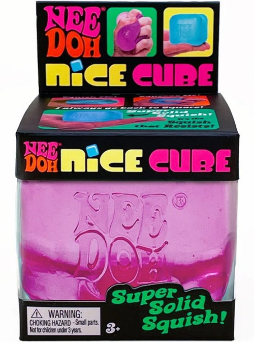 NeeDoh Nice Cube PINK Stress Ball Schylling - ToyWiz