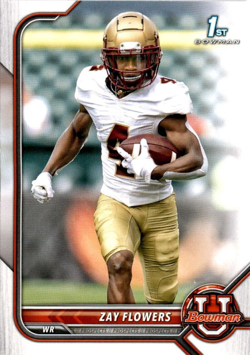 NFL 2022 Bowman U Single Card Zay Flowers 26 Rookie, 1st Bowman - ToyWiz