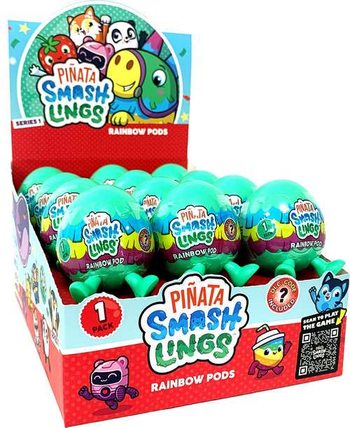 Pinata Smashlings Mini Figure Series 1 Rainbow Pod Mystery Pod Box 24 ...