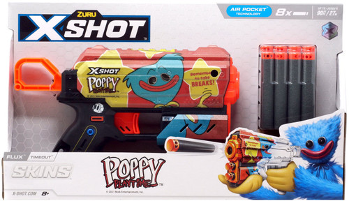 Poppy Playtime X-Shot Skins Flux Timeout Blaster 8 Darts Zuru Toys - ToyWiz