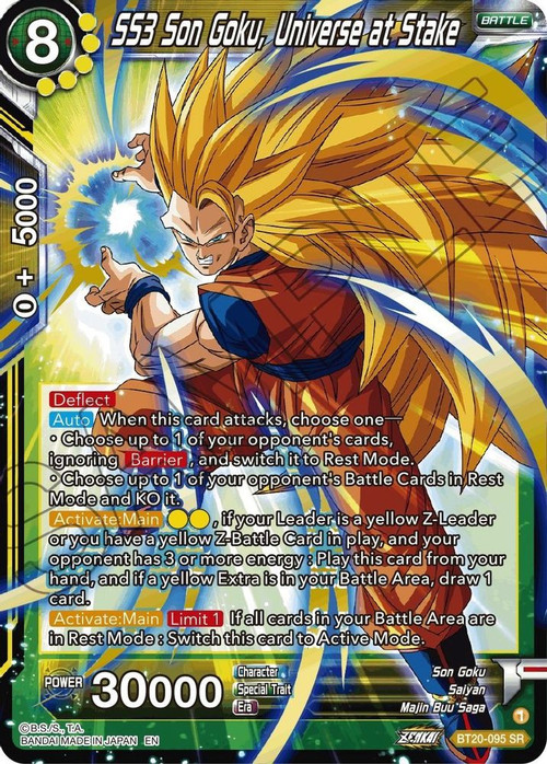 Dragon Ball Super Trading Card Game Power Absorbed Single Card Super Rare SS3 Son Goku, Universe ...