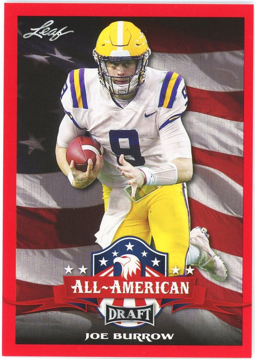 NFL Leaf 2020 Leaf Draft Single Card Red Joe Burrow 61 All-American ...