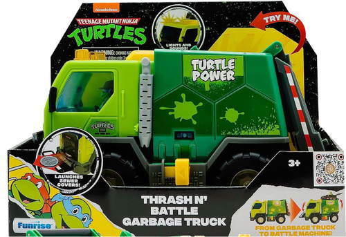 Teenage Mutant Ninja Turtles Nickelodeon Thrash N Battle Garbage Truck ...