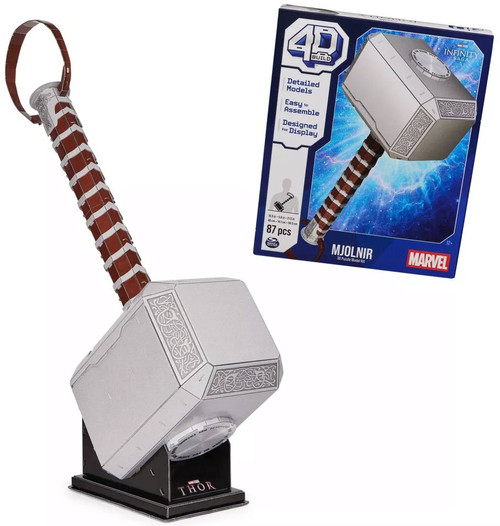 Marvel 4D Build Mjolnir 3D Puzzle Model Kit Spin Master - ToyWiz