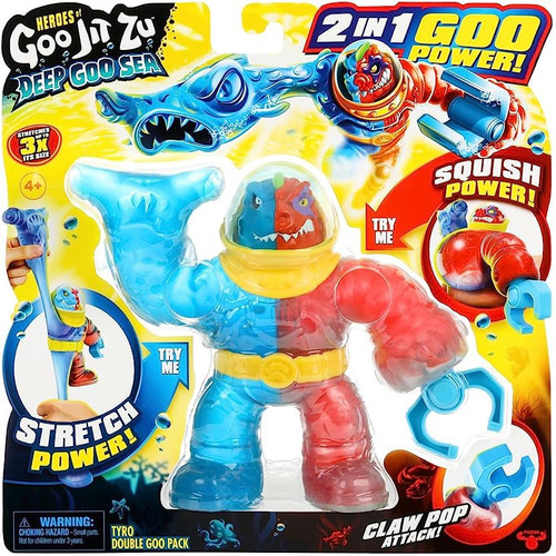 Heroes of Goo Jit Zu Deep Goo Sea Tyro Action Figure Double Goo Pack, 2 ...