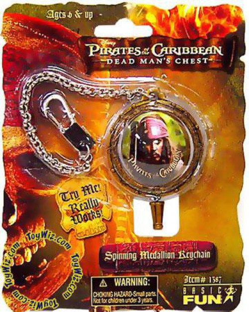 Pirates of the Caribbean Dead Mans Chest Spinning Medallion Keychain ...