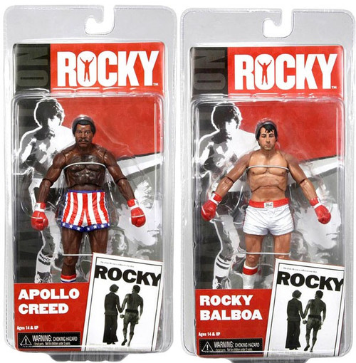 NECA Rocky Series 1 Set of 2 Rocky Action Figures Pre Fight - ToyWiz