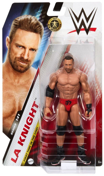 WWE Wrestling Series 141 LA Knight 6 Action Figure Red Trunks, Regular ...