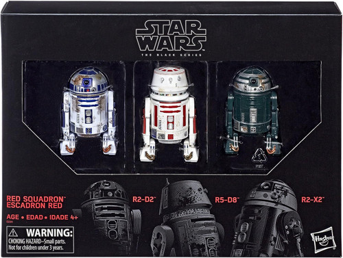 Star Wars Black Series Red Squadron Action Figure 3-Pack R2-D2, R5-D8 ...