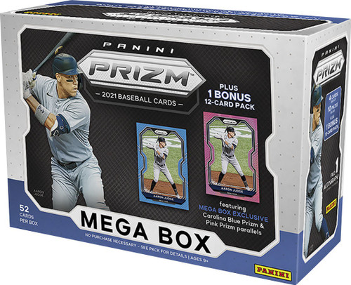 MLB Panini 2021 Prizm Baseball Trading Card MEGA box 10 Packs 1 Bonus ...