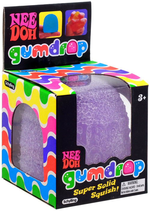 NeeDoh Gumdrop PURPLE Stress Ball Schylling - ToyWiz