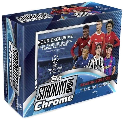 UEFA Topps 2021-22 Stadium Club Chrome Soccer Trading Card MEGA Box 10 ...