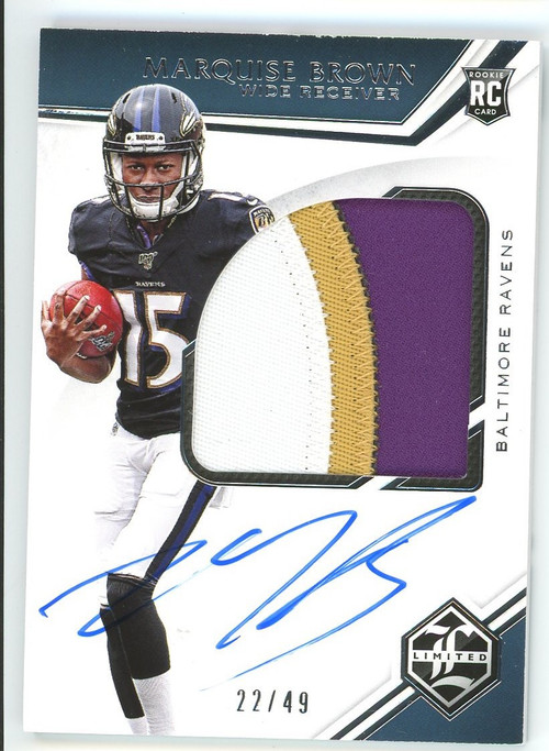 NFL 2019 Panini Limited Marquise Brown 2249 Autographed Card 147 Rookie ...