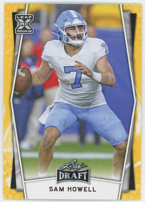 NFL Leaf 2022 Draft Football Single Card Gold Sam Howell B10 Rookie ...