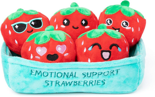 Emotional Support Strawberries Plush Set What Do You Meme - ToyWiz