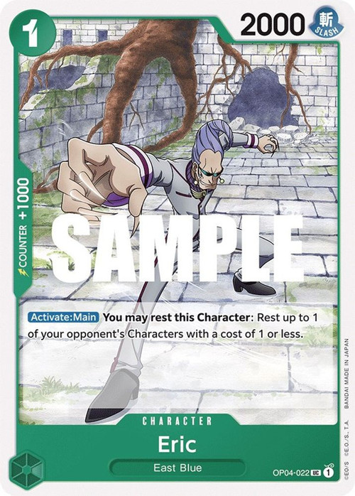 One Piece Trading Card Game Kingdoms of Intrigue Single Card Uncommon Eric OP04-022 - ToyWiz